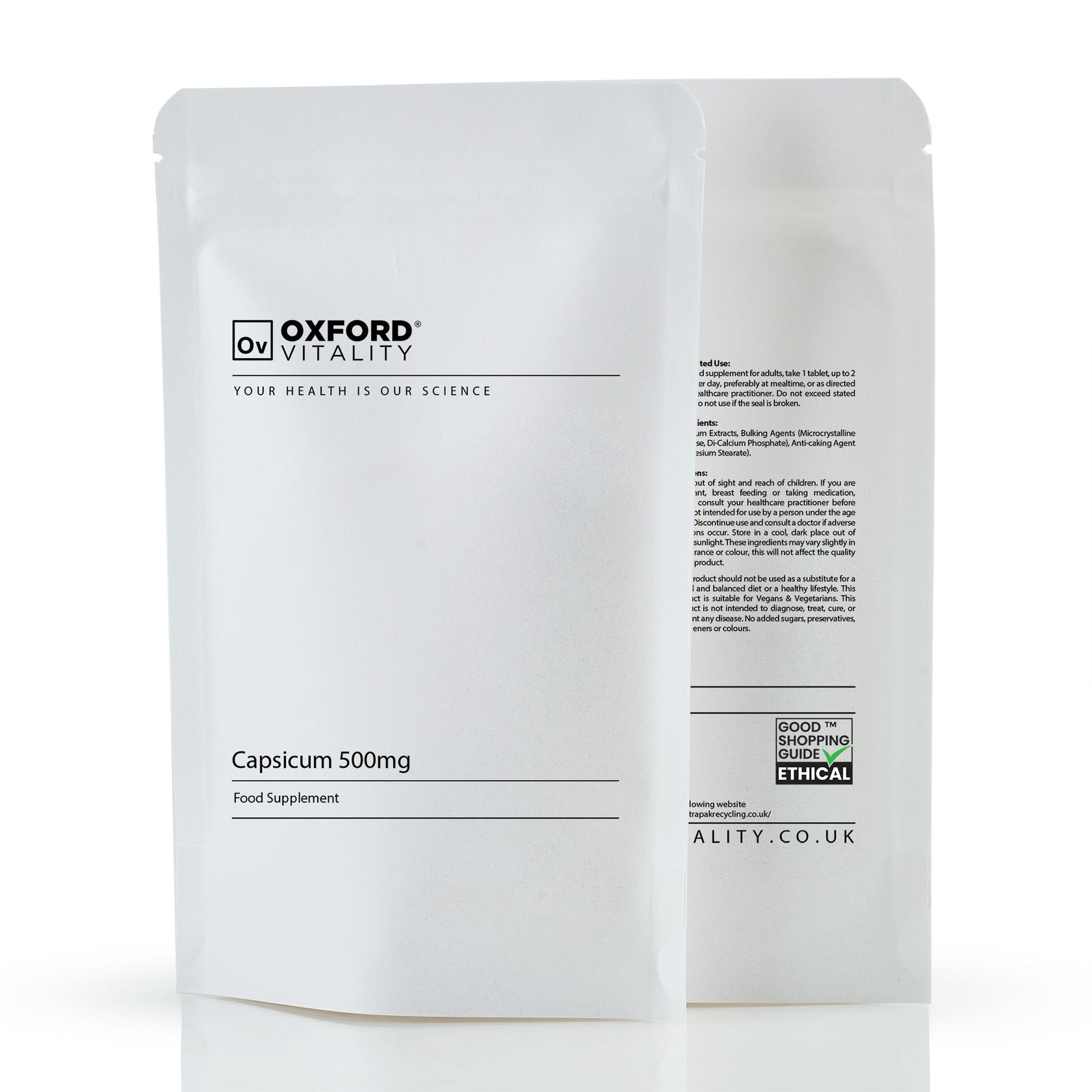 Capsicum Tablets | Supplements from Oxford Vitality