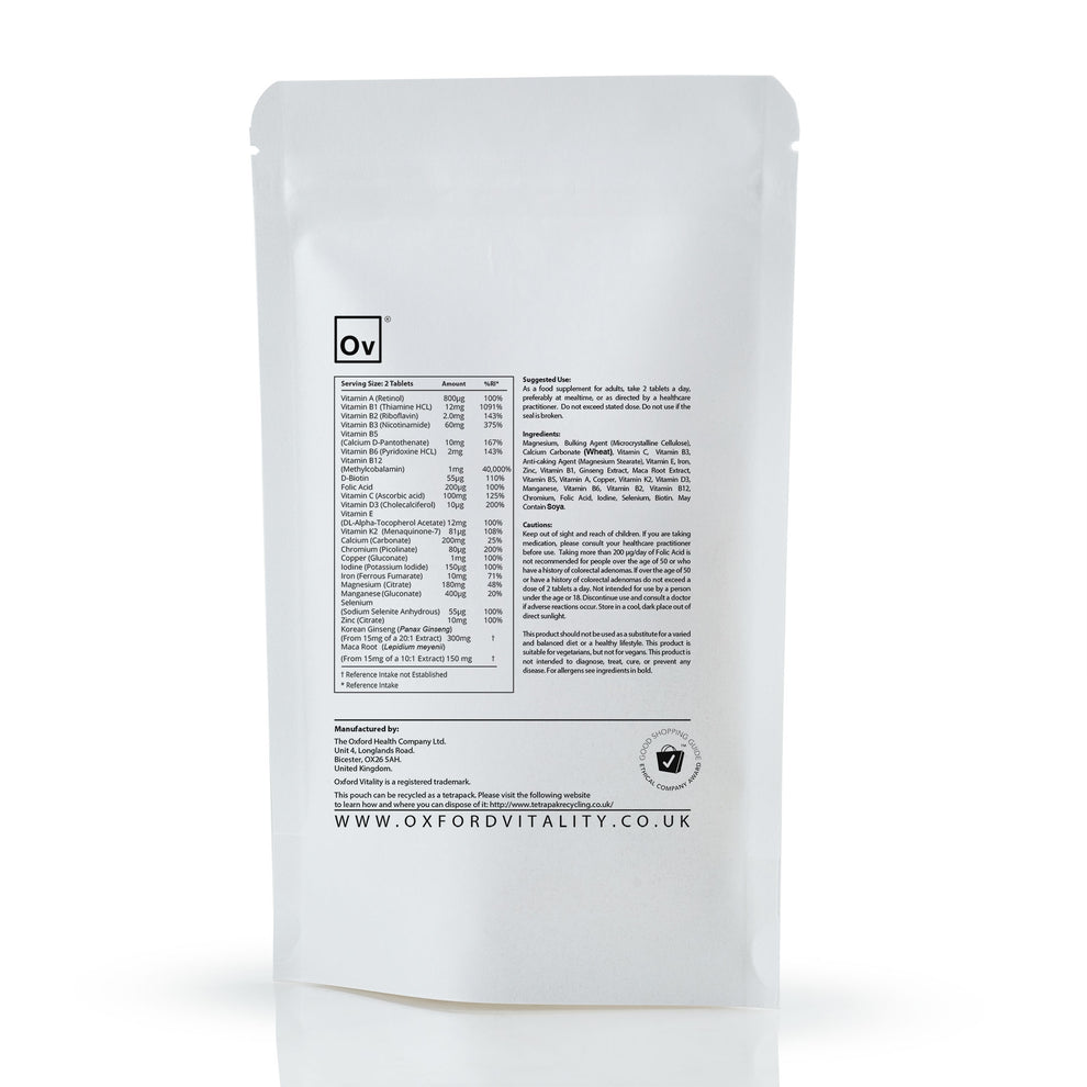 Multivitamin Tablets for Men Over 50 Years | Supplements from Oxford ...